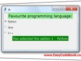 Python 3 Radio Buttons Gui Program Easycodebook