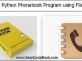 Python File Phonebook Program Easycodebook