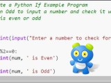 Python If Example Even Odd Easycodebook
