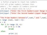 Python Program Prime Between Two Numbers Easycodebook