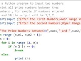 Python Program Prime Between Two Numbers Easycodebook