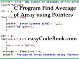 Average Of Array With Pointer Easycodebook