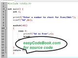 Check Even Odd With Switch Statement Easycodebook