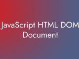 Javascript Html Dom Document Easy Coding School