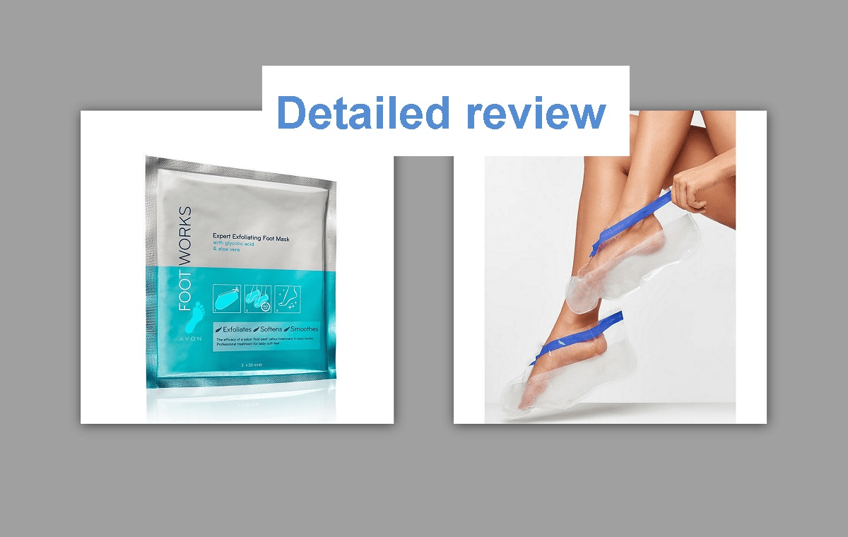 Avon product „Footworks Expert Exfoliating Foot Mask” Detailed review