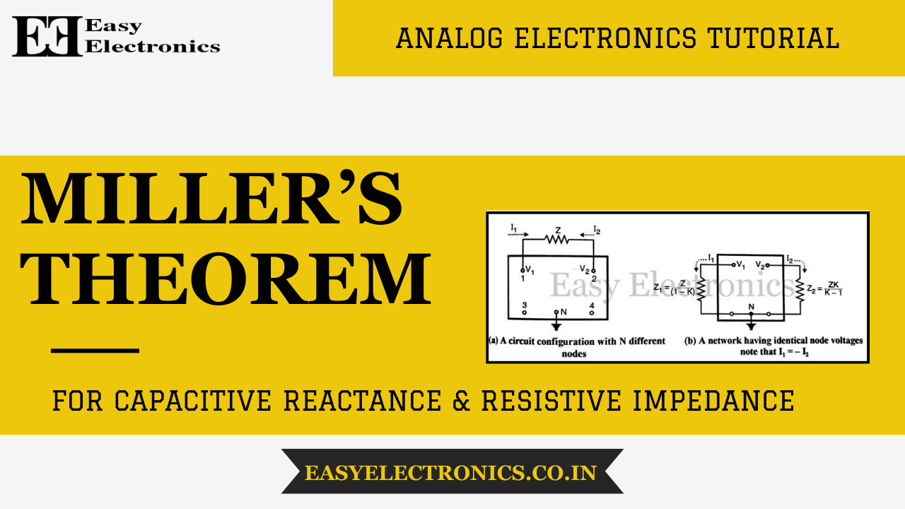 Miller's Theorem | Miller's theorem for capacitive Reactance - Easy ...