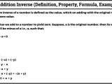 Addition Inverse Definition Property Formula Examples
