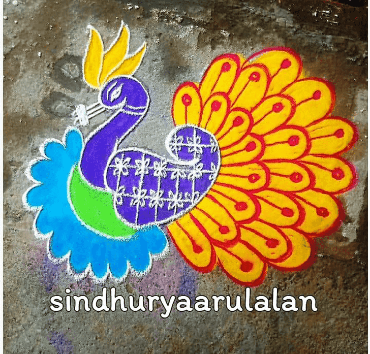 Bird Rangoli Design Images (Bird Rangoli Kolam Ideas)