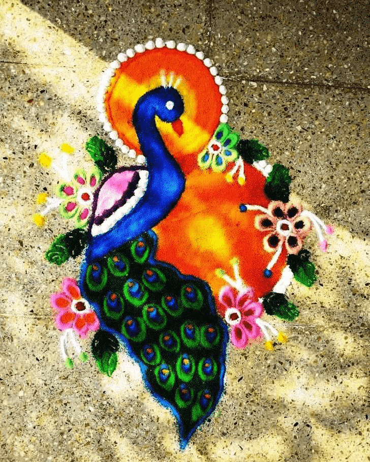 Bird Rangoli Design Images (Bird Rangoli Kolam Ideas)