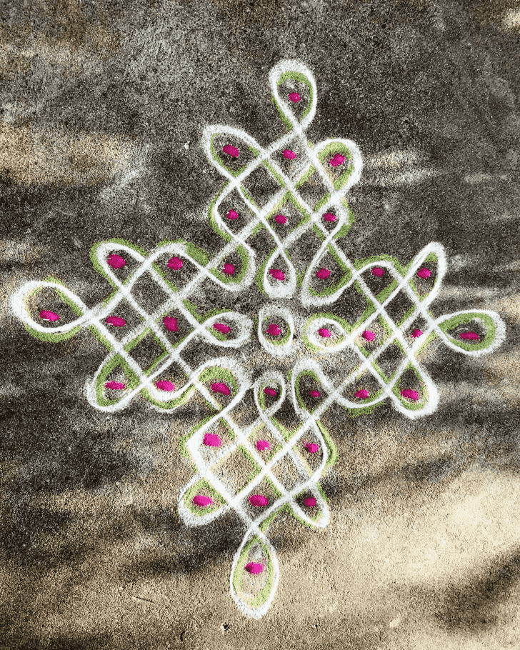 White Rangoli Design Images (White Rangoli Kolam Ideas)