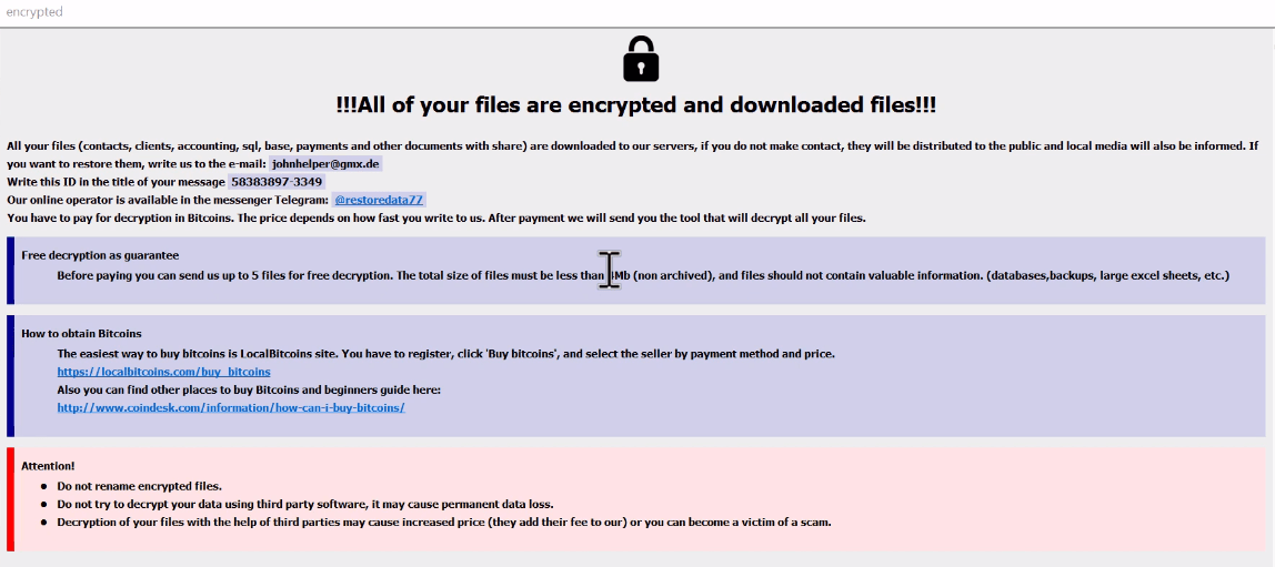 How to Remove [johnhelper@gmx.de].decrypt Virus?