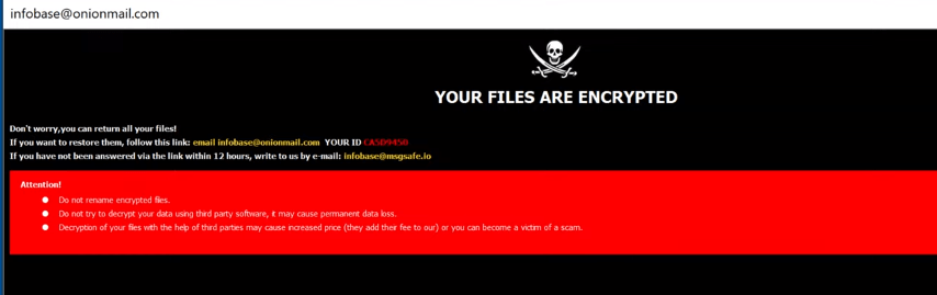 Remove Info ransomware [infobase@onionmail.com].info File Virus