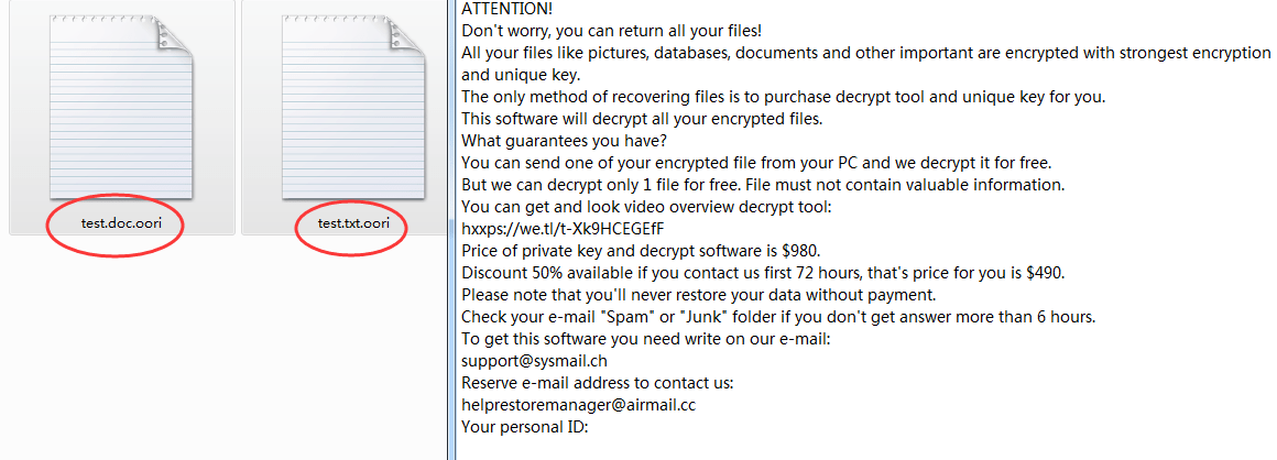 OORI Ransomware Removal - Decrypt .oori File Virus