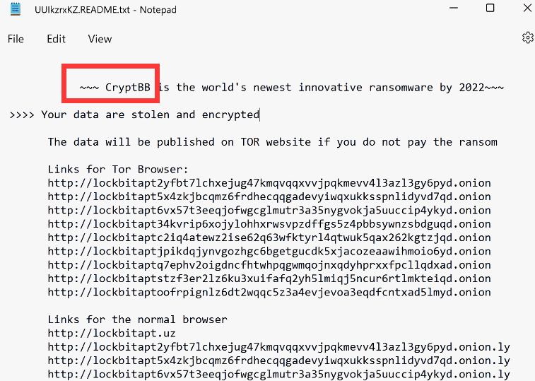 CryptBB Ransomware Removal & Decryption