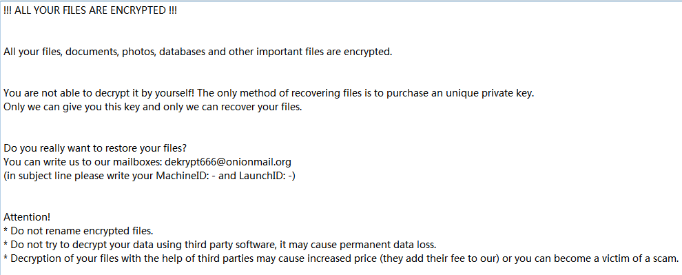 Remove & Decrypt [dekrypt666@onionmail.org].dom Virus