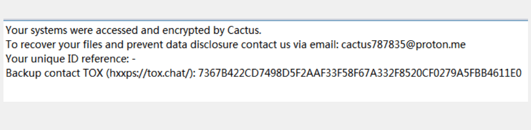 .CTS1 File Virus [Cactus ransomware] Removal + Decrypt Guide