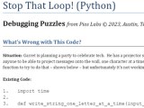 Debugging Puzzles Stop That Loop Javascript Python Java By Pios Labs