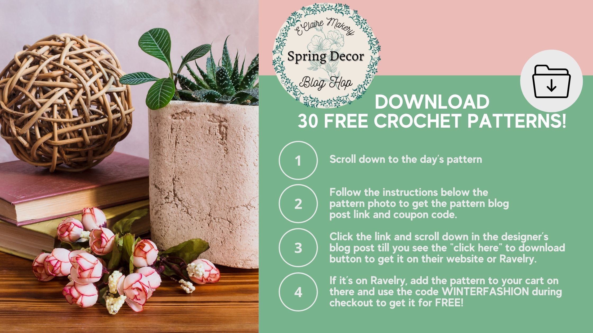 Spring-Home-Decor-Patterns | E'Claire Makery