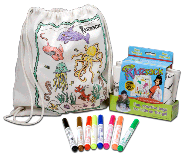Kidzsack: Eco-Friendly Bags Your Kids Can Color