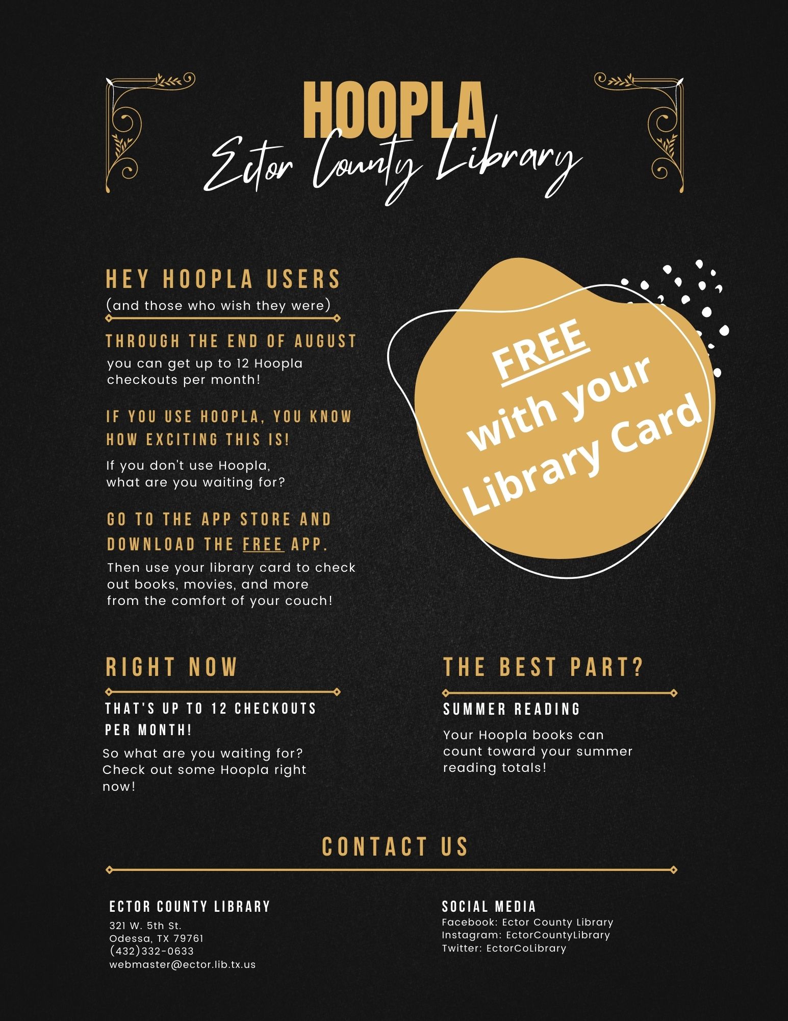 HooplaSign | Ector County Library