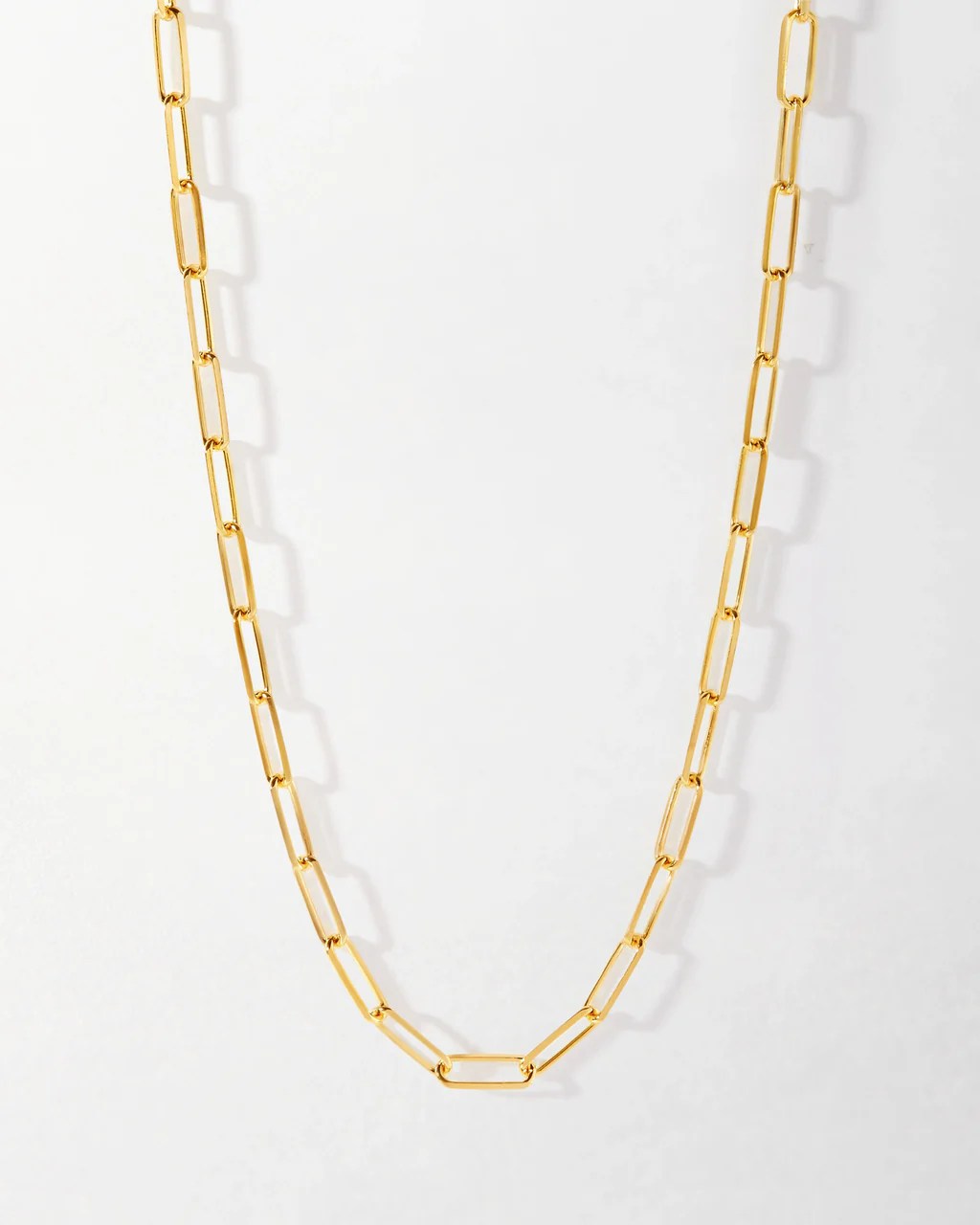 Paperclip Chain Necklace Gold Edge Of Ember