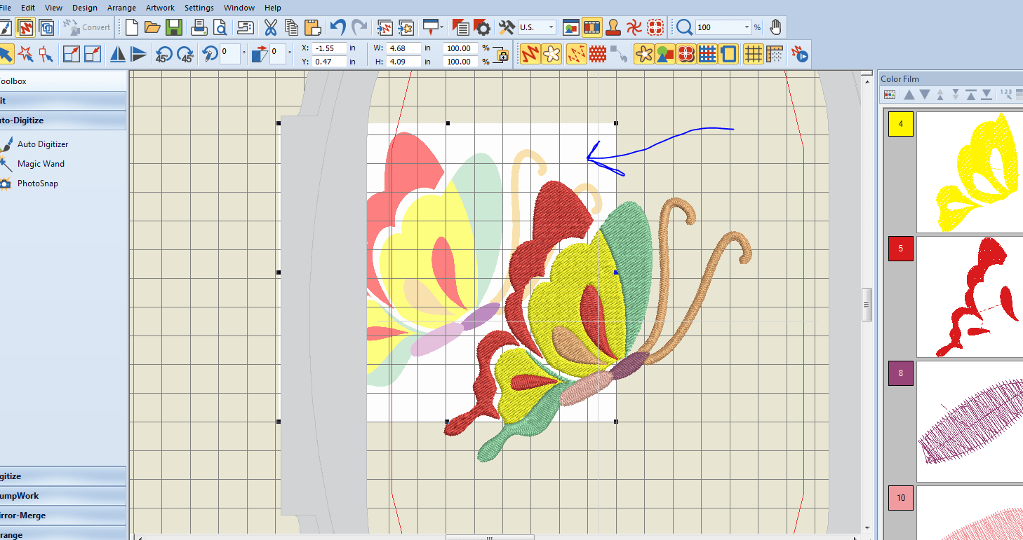 Autodigitizing a Bitmap and a Vector | Edgestitch