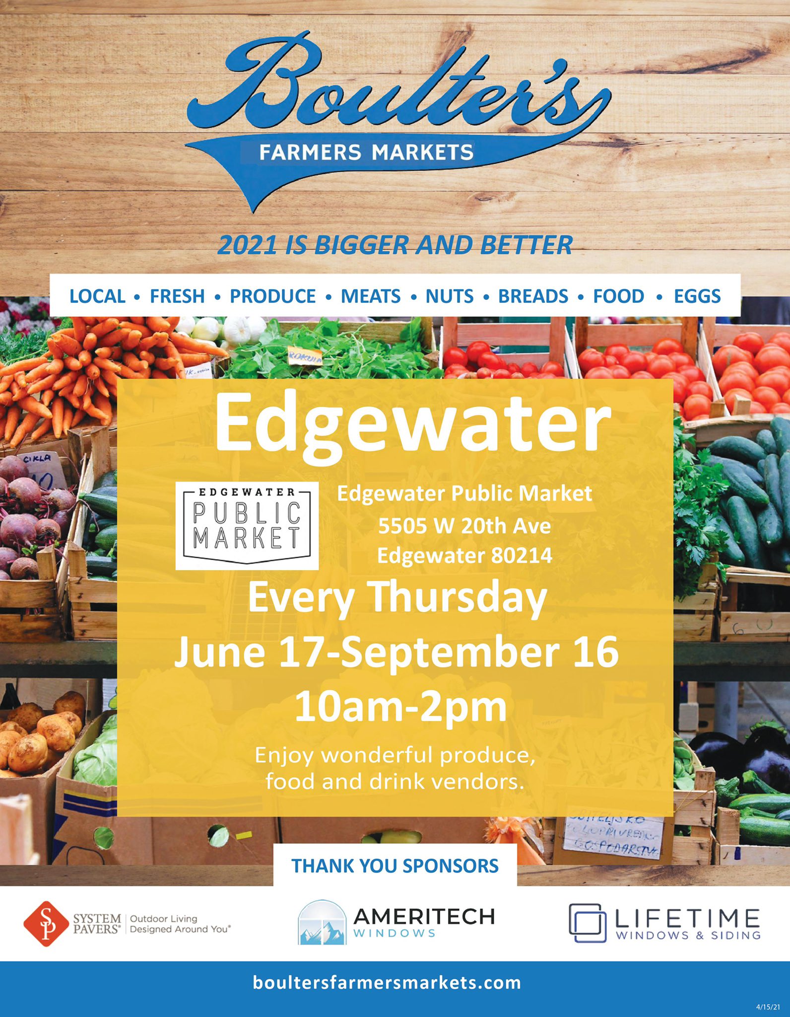 Boulter's Farmers Market Coming to Edgewater Public Market Starting ...