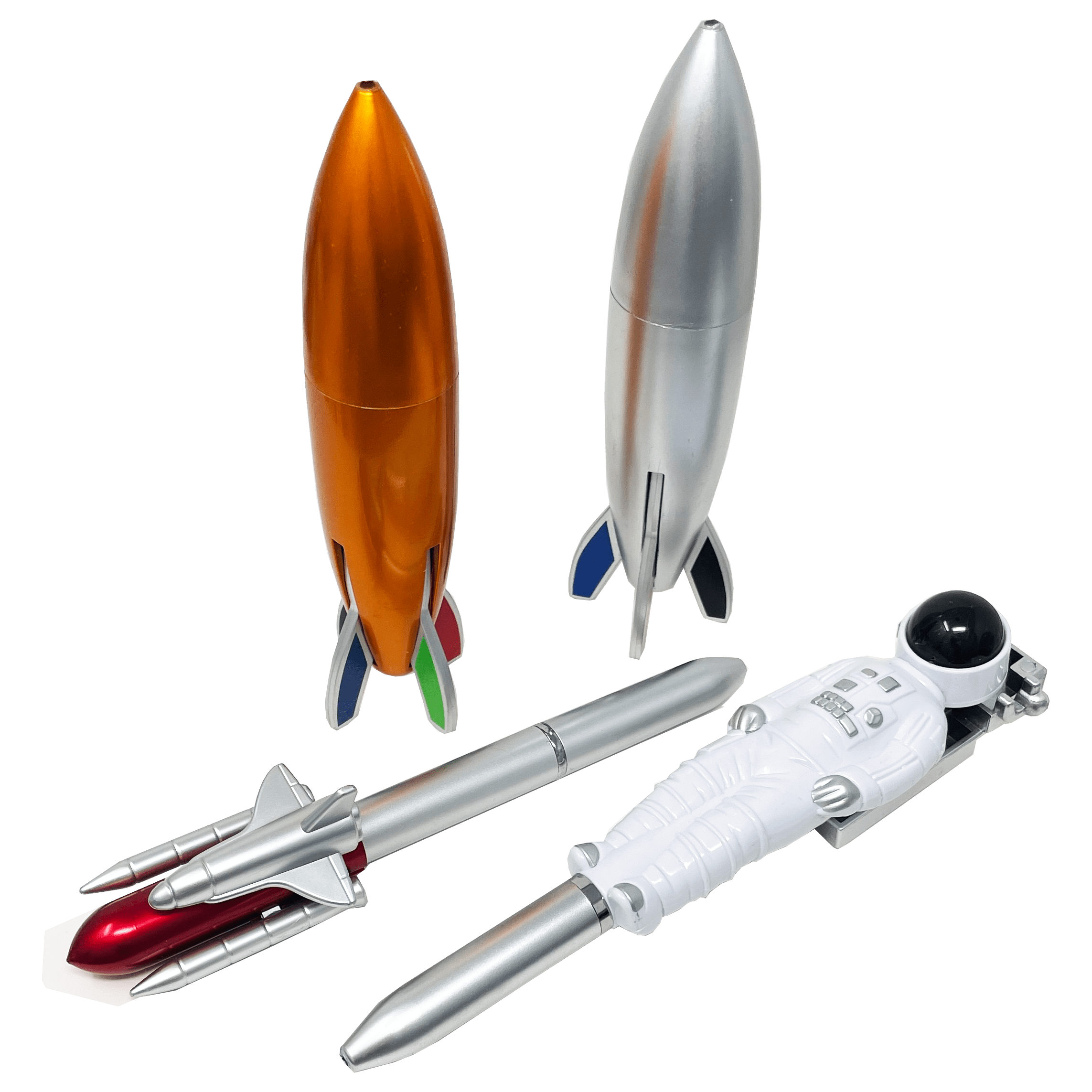 Space Rocket Pen Orange – Edu-Sci