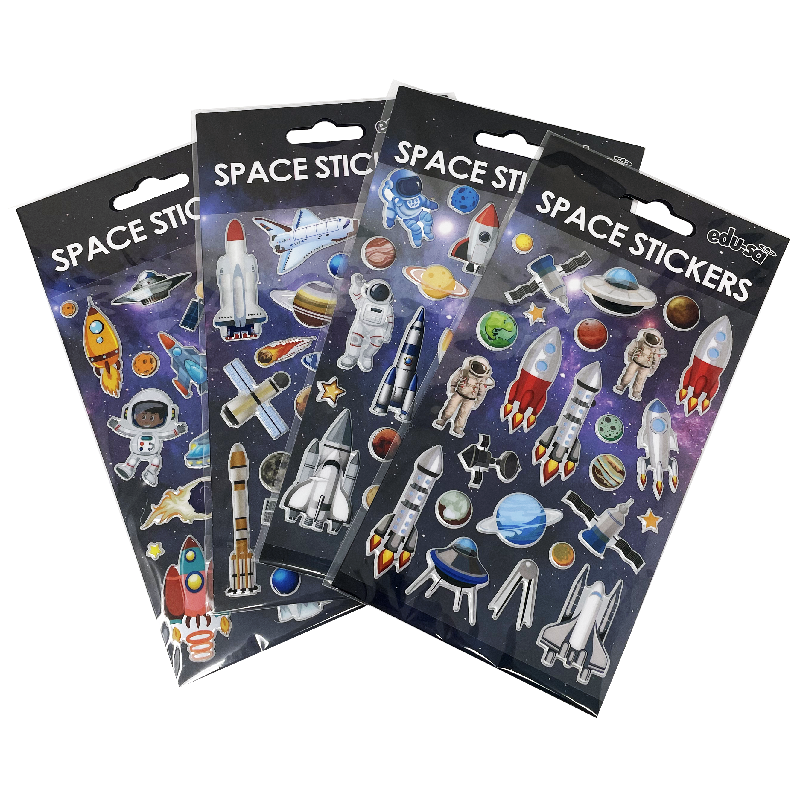 Space Stickers (4 Assorted Designs) – Edu-Sci