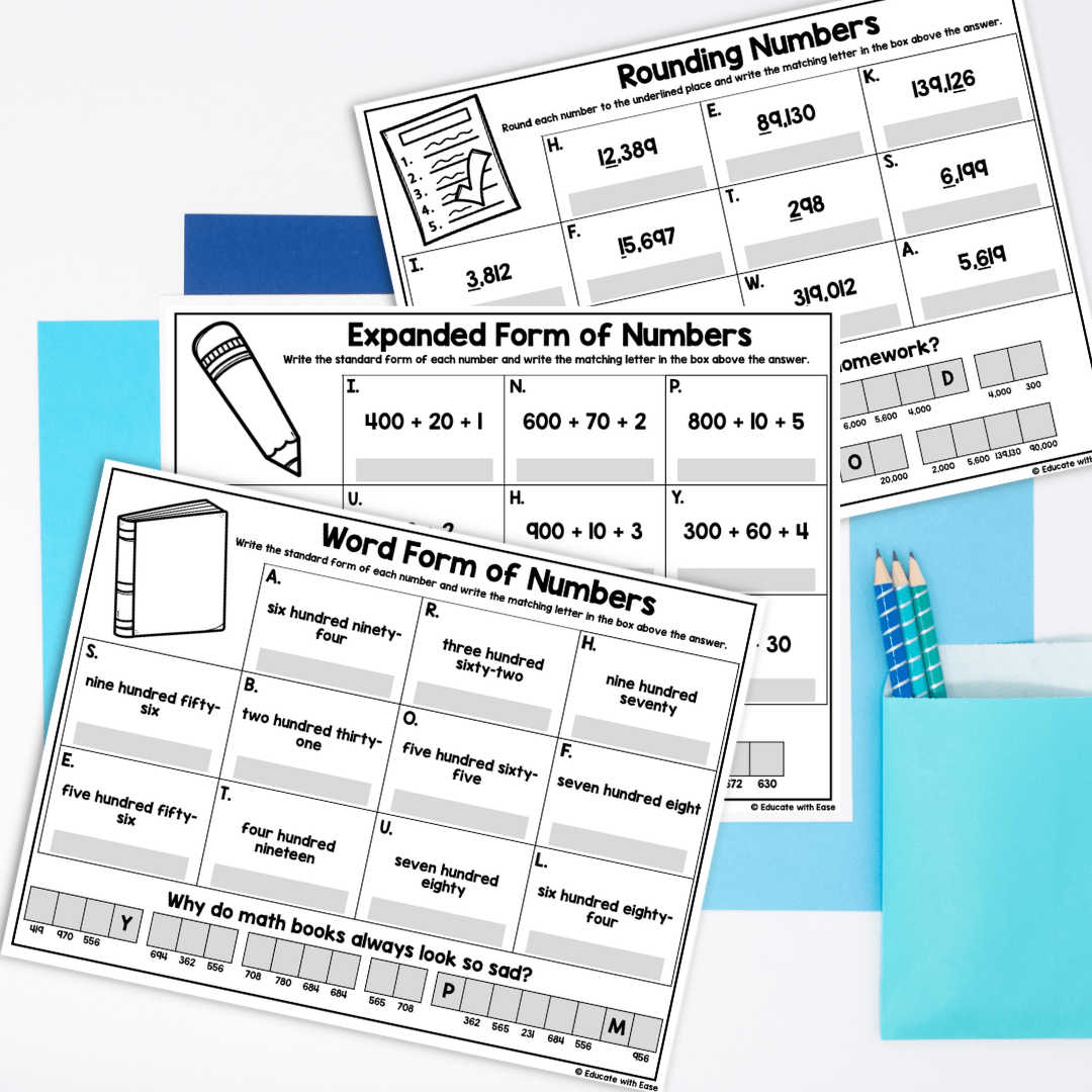3 Elementary Math Activities for Back to School