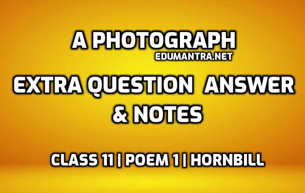 A Photograph Class 11 Extra Question Answer In English a-photograph-class-11-extra-question-answer-in-english