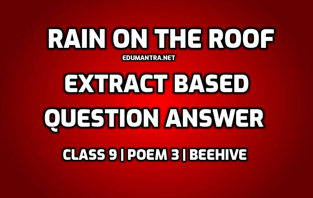 Rain On The Roof Extract Based Question Answer English rain-on-the-roof-extract-based-question-answer-english