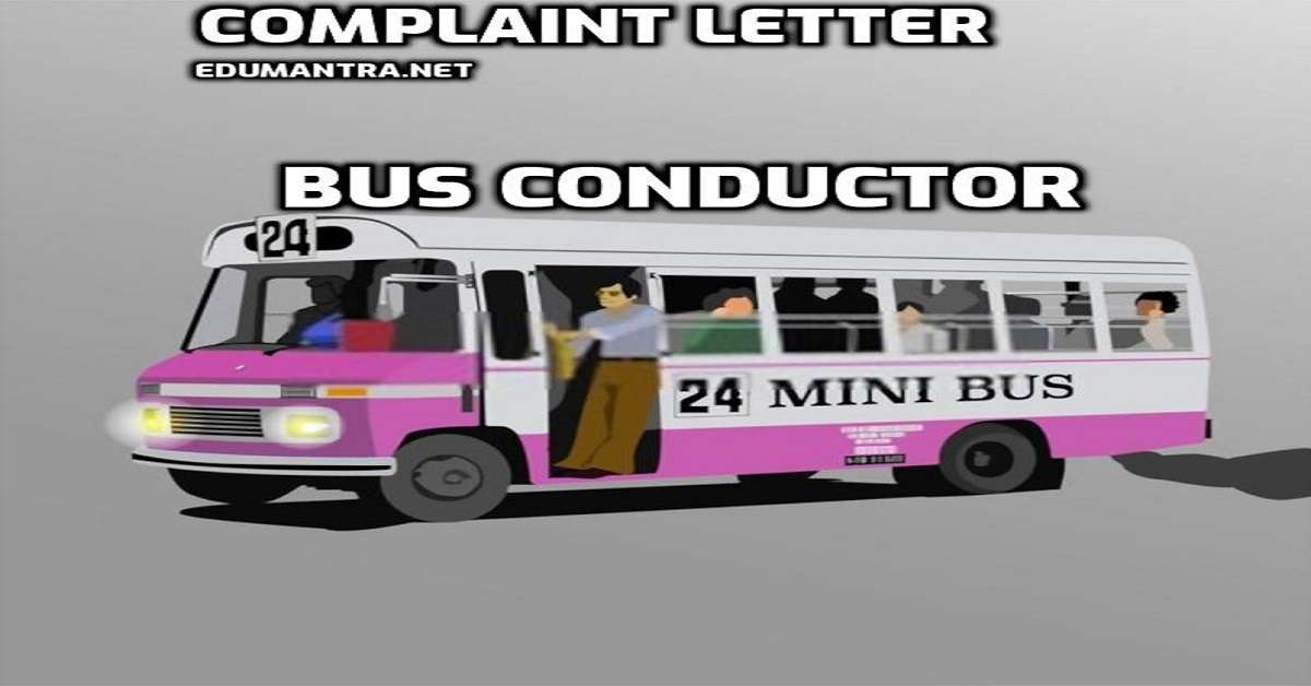 Complaint Against Bus Conductor | Rude Behaviour