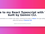 Bootstrap A React Typescript Tailwind V4 App With Gemini Cli Eidorian