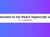 Bootstrap A React Typescript Tailwind V4 App With Gemini Cli Eidorian