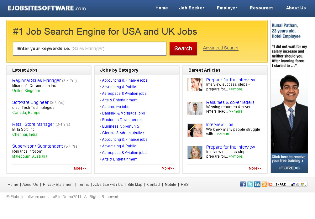 Download Free Job Board PSD Template48 - Job Board Software ...