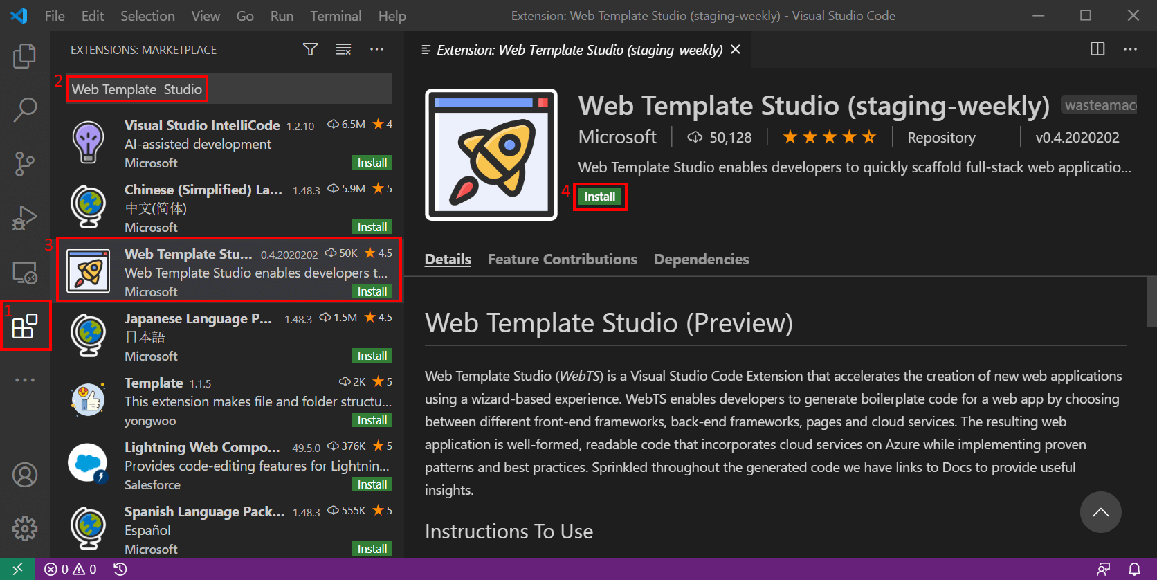 Create an Application with Web Template Studio – Eric L. Anderson