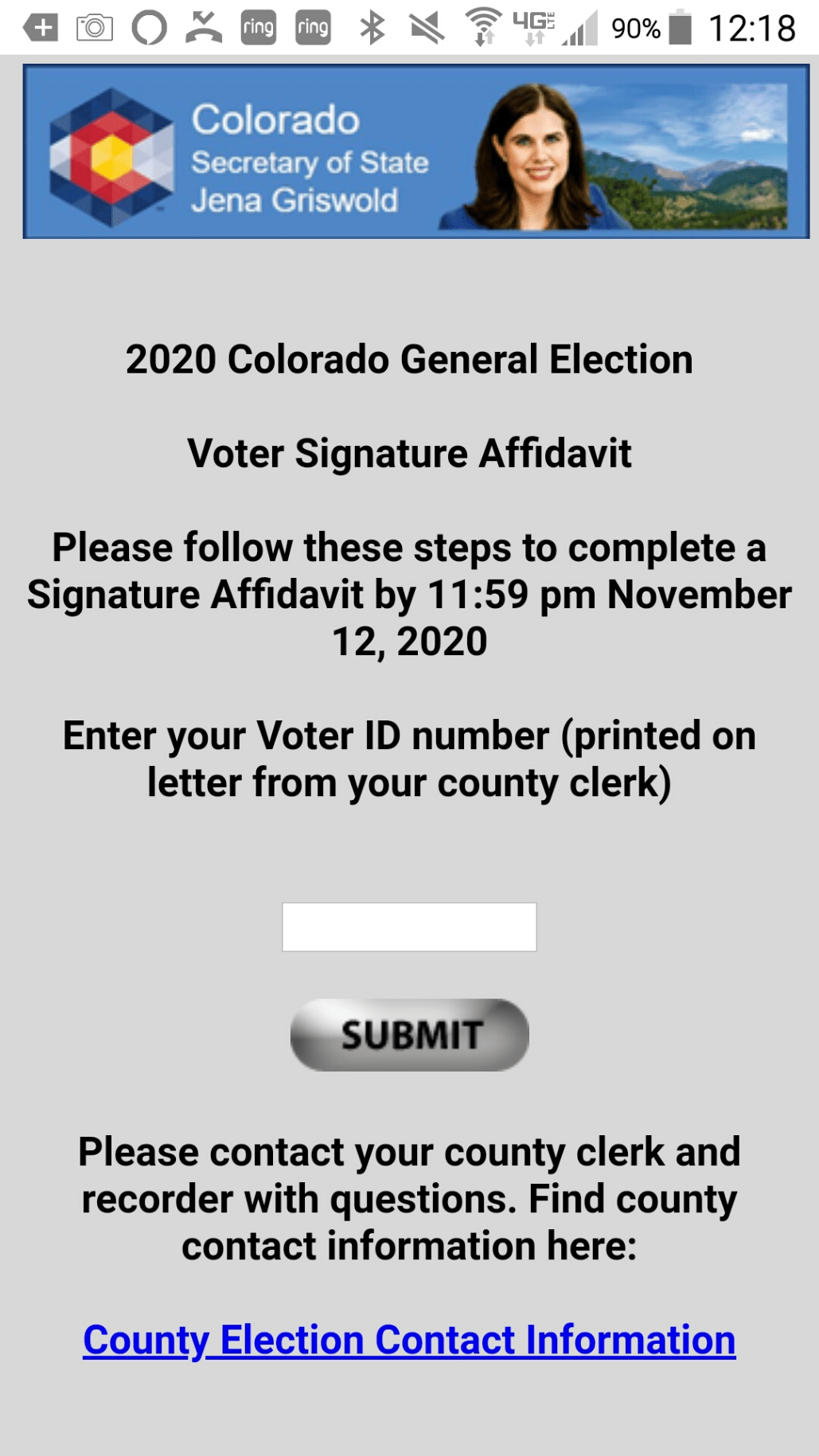 Voting in Colorado via Electronic Methods – Receipt, Return and Cure ...