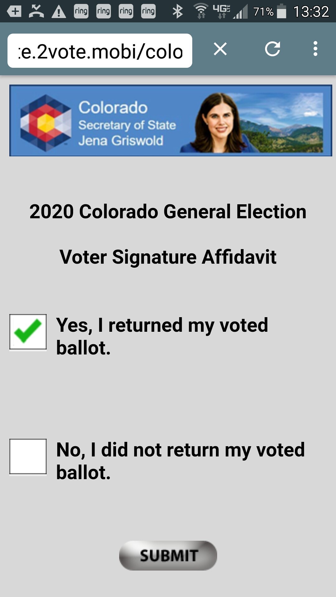 Voting in Colorado via Electronic Methods – Receipt, Return and Cure ...