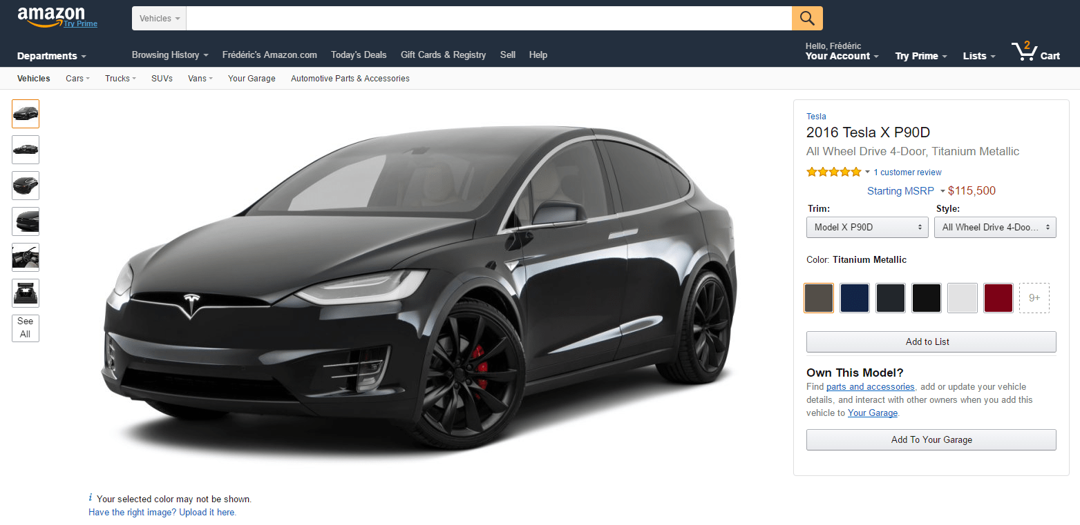 Tesla is now on Amazon: you can buy accessories and parts, but not the ...