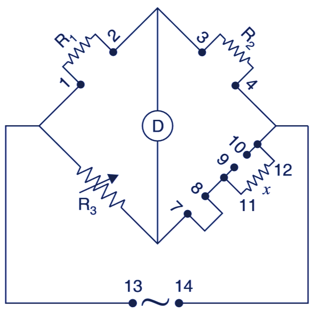 Draw The Schematic Circuit Diagram Of Meter Bridges - Circuit Diagram