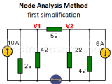 Node Analysis Method Steps Example Electronics Area