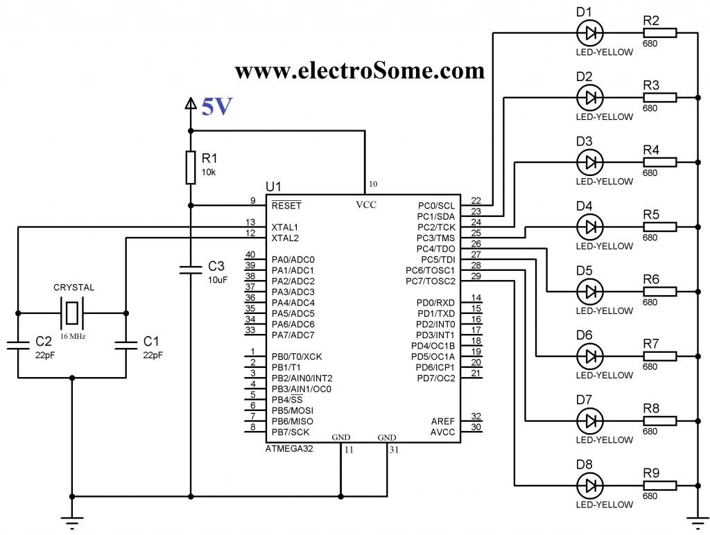 Avr Microcontroller Circuit Diagram And Features Circuit Diagram