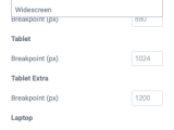 Additional Custom Breakpoints Elementor