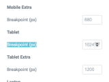 Additional Custom Breakpoints Elementor