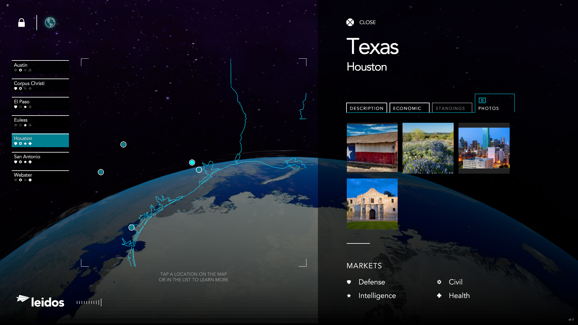 Leidos - Global Capabilities Map & GOAL App - Elevate UXUI