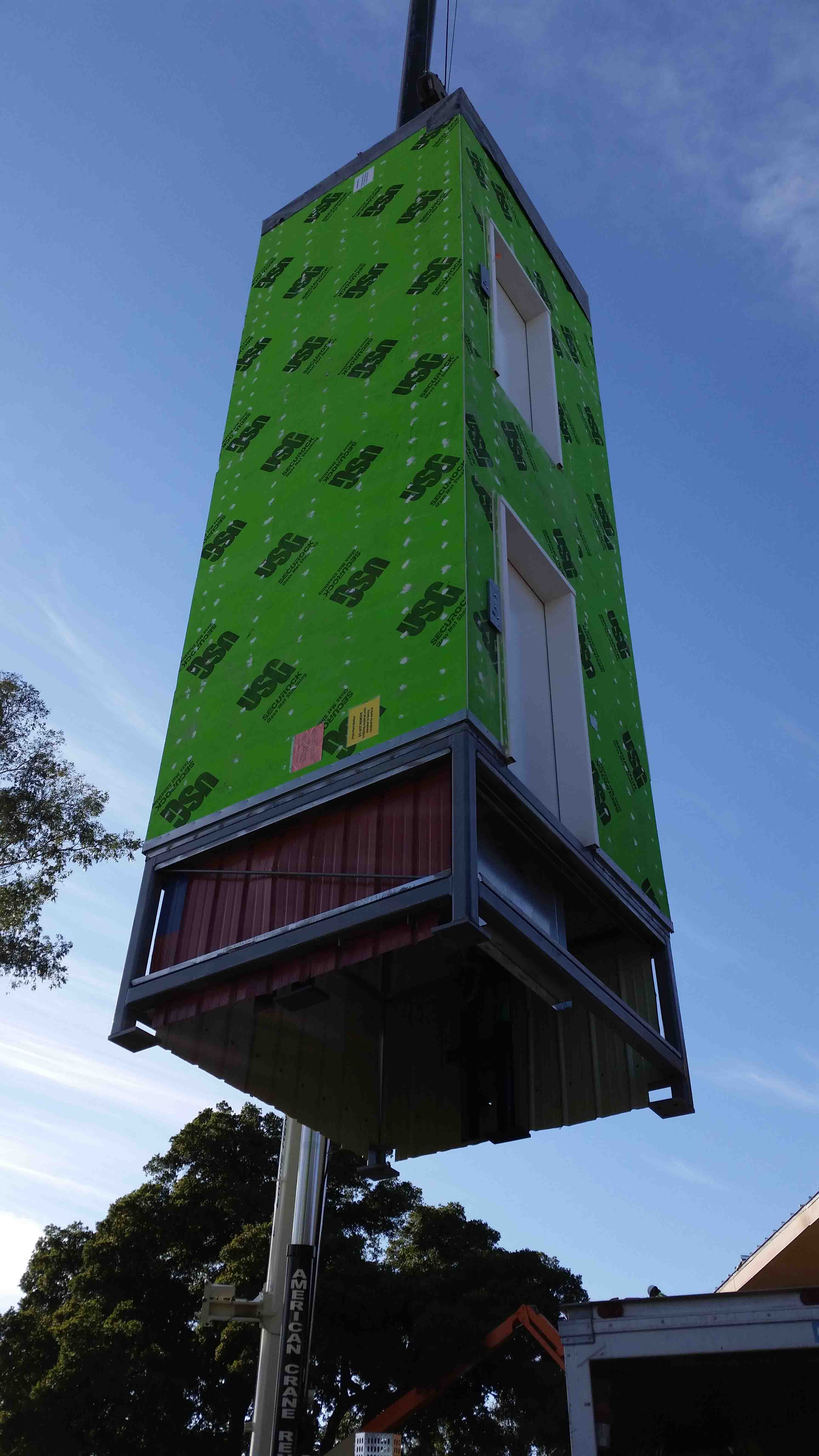 Modular Elevator - Crane pick - Elevator Addition