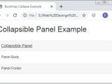 Bootstrap Collapsible Panel