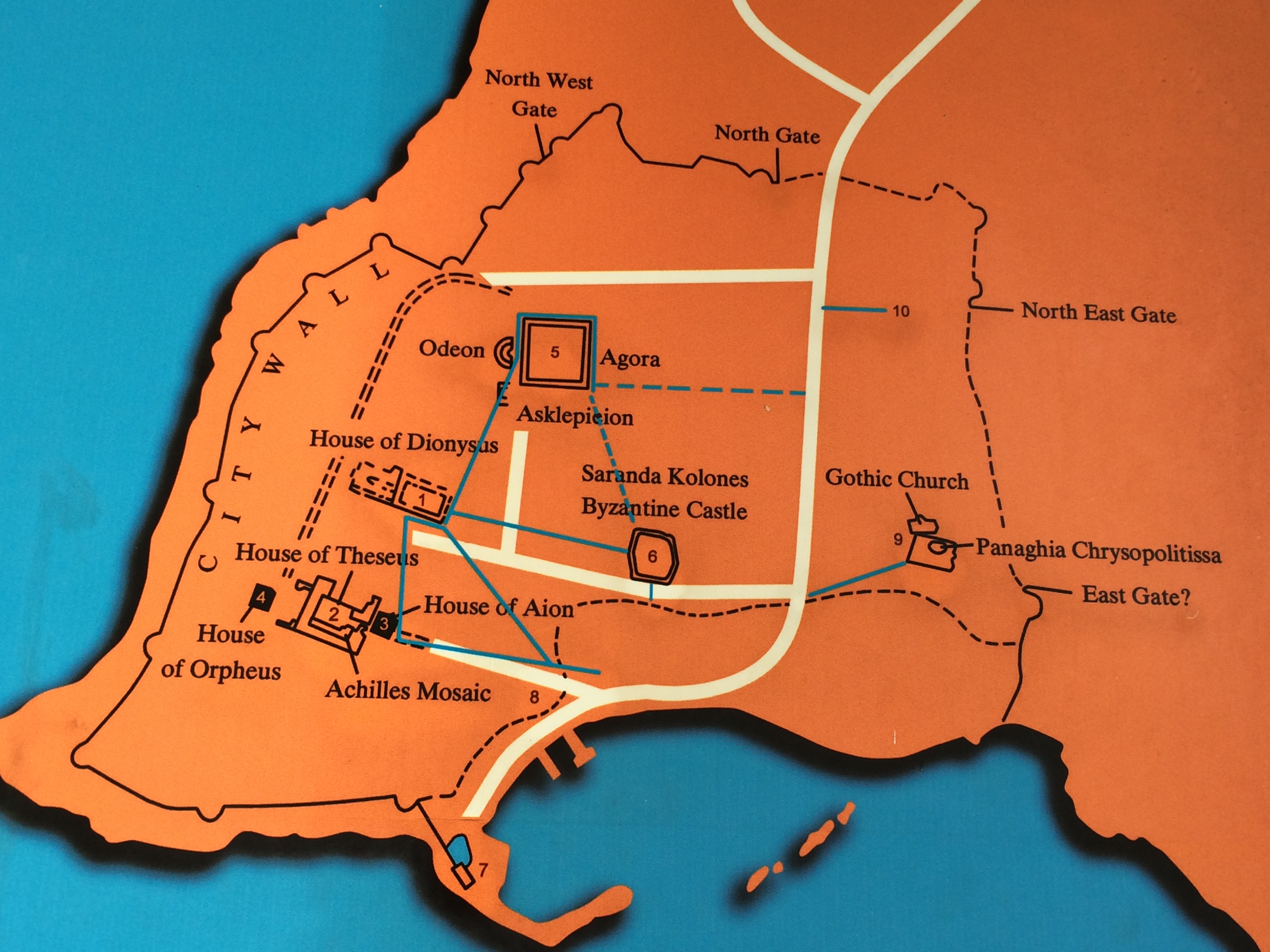 Pafos Archeological Site map | elizabethsvines