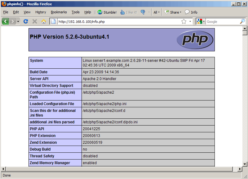 Instalación de Apache2 con PHP5 y MySQL en Ubuntu 9.04 (LAMP) | Eloy ... Instalación de Apache2 con PHP5 y MySQL en Ubuntu 9.04 (LAMP) | Eloy ...